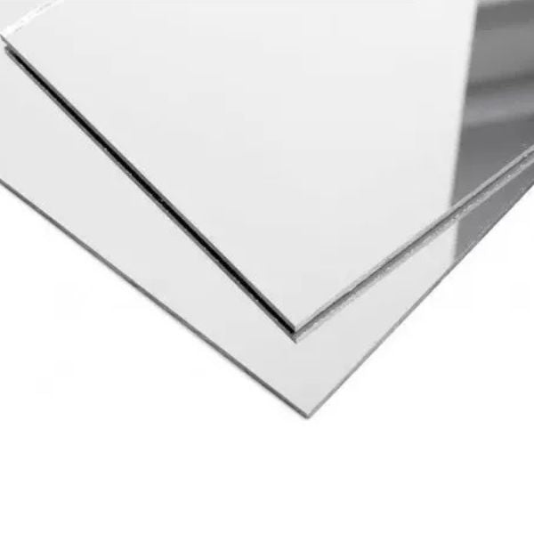 Lámina de Acrilico Espejo Plateado 1.22 x 2.44 m | Calibre 1.5 mm ...